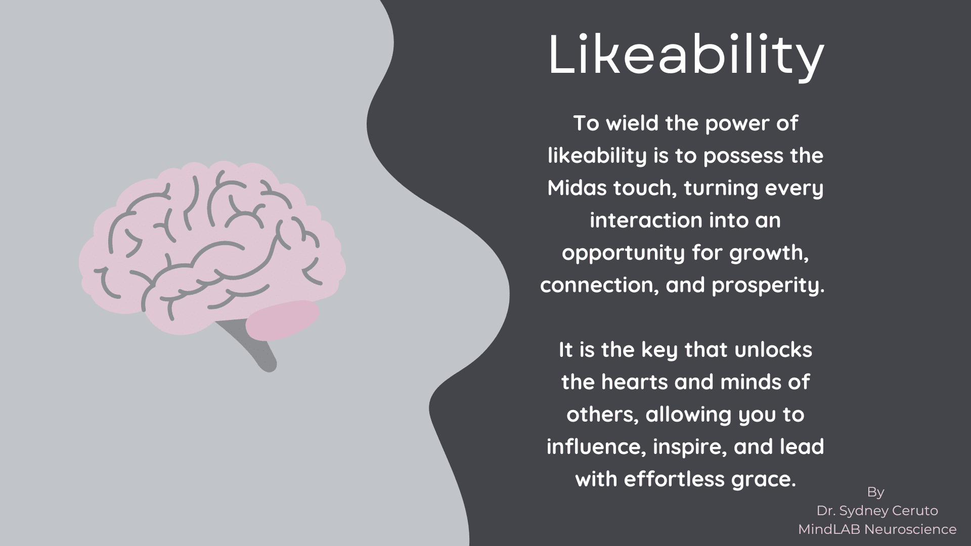 Likeability Leads To Success: The Liking Principle